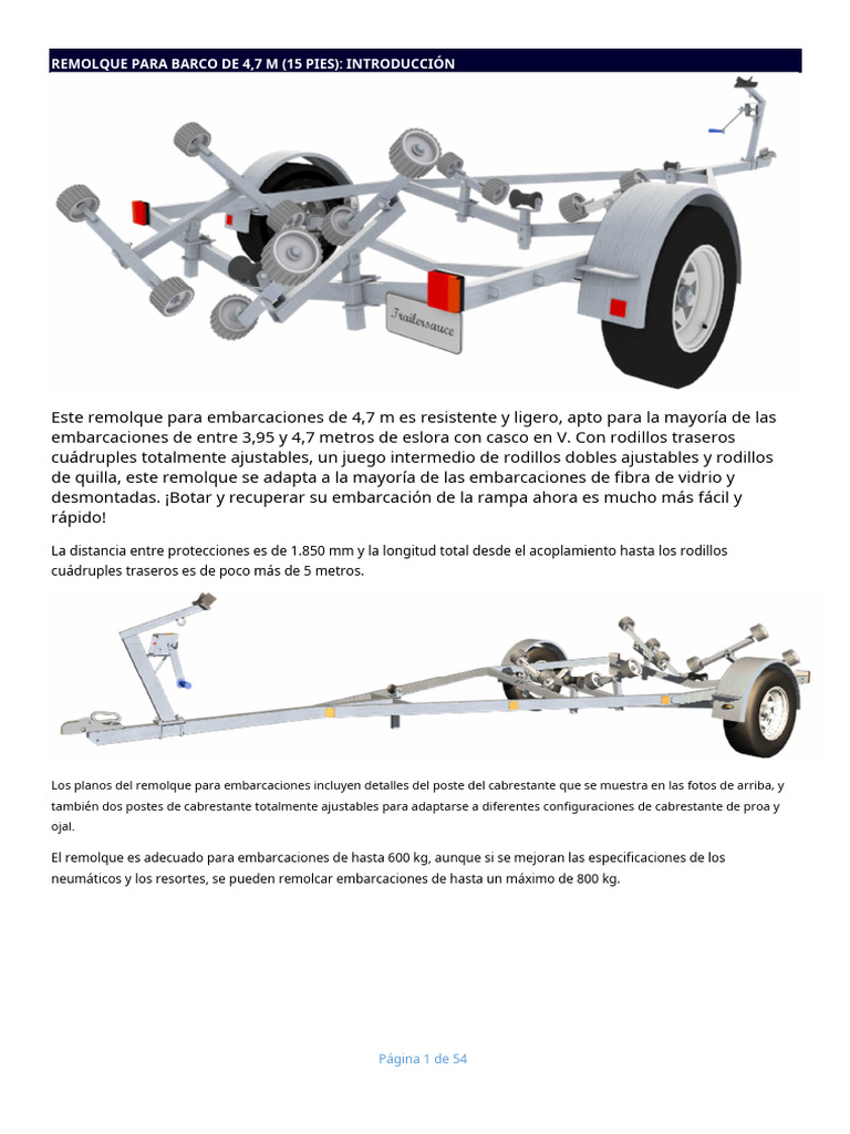 Remolque para Barco | PDF | Eje | Neumático