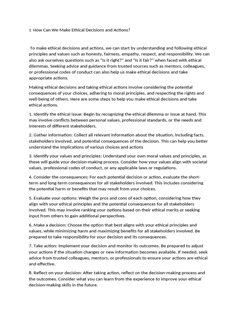 Civic Assignment | PDF | Morality | Autonomy