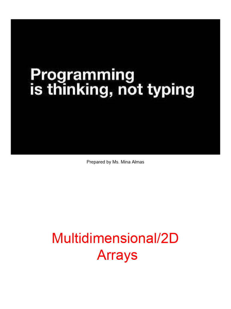 2D Arrays | PDF | String (Computer Science) | Boolean Data Type