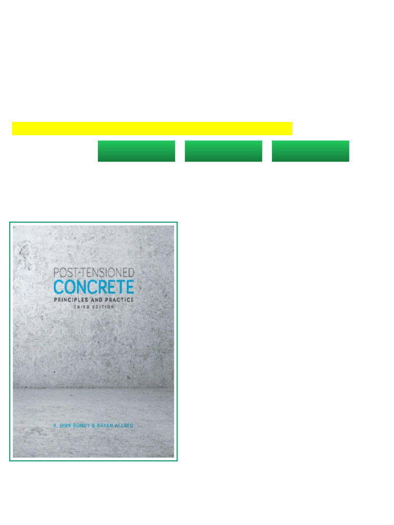 (Ebook) Post-Tensioned Concrete: Principles and Practice, Third Edition ...