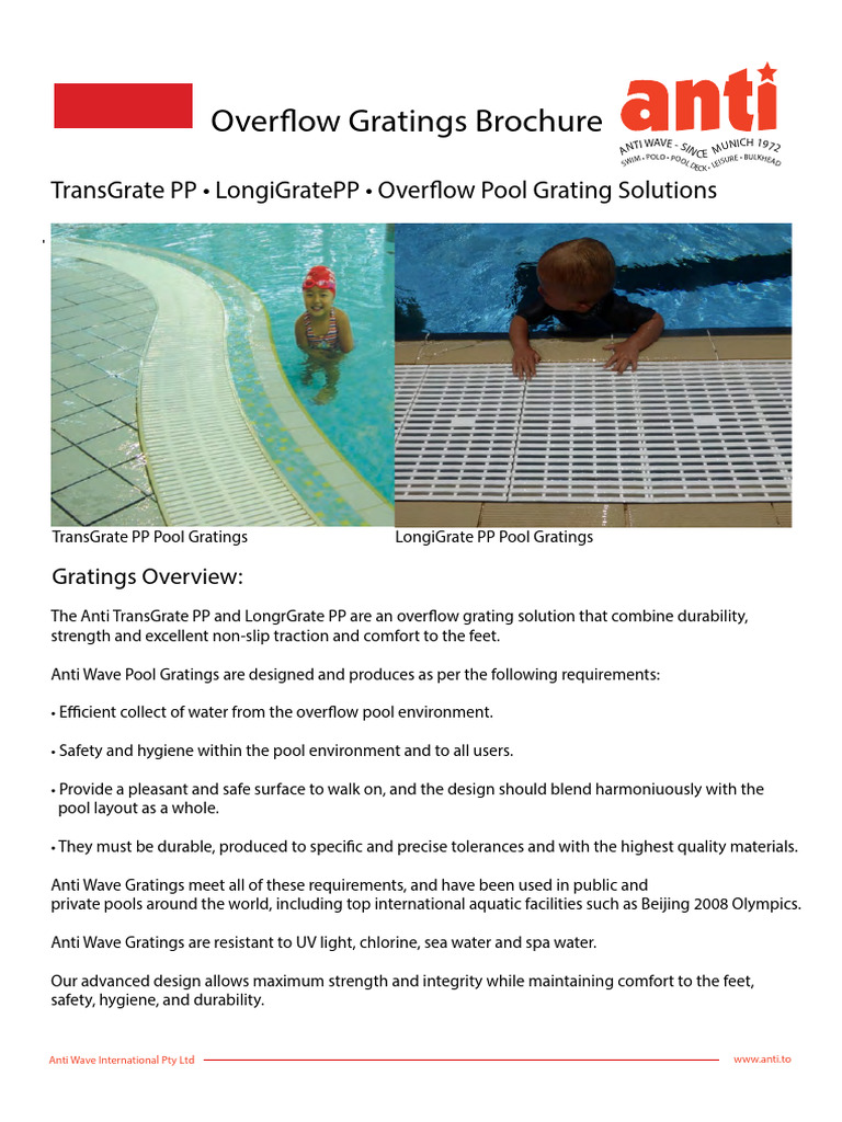 Anti Wave Overflow Gratings 2018 | PDF