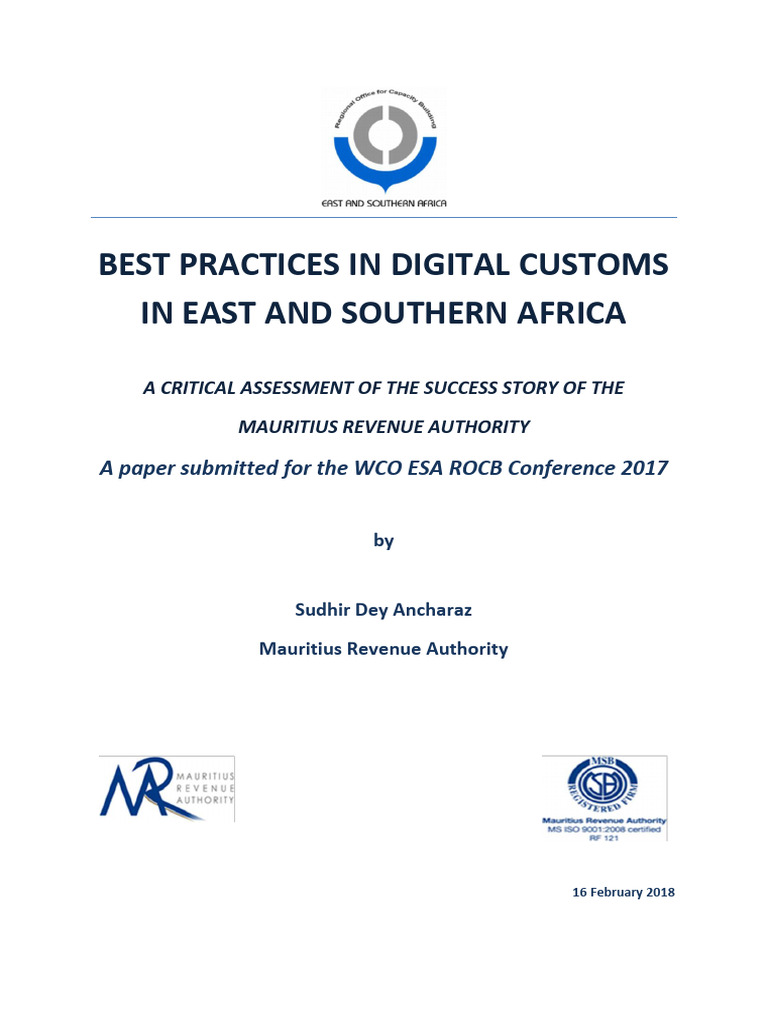 Best Practices in Digital Customs in East and Southern Africa | PDF ...