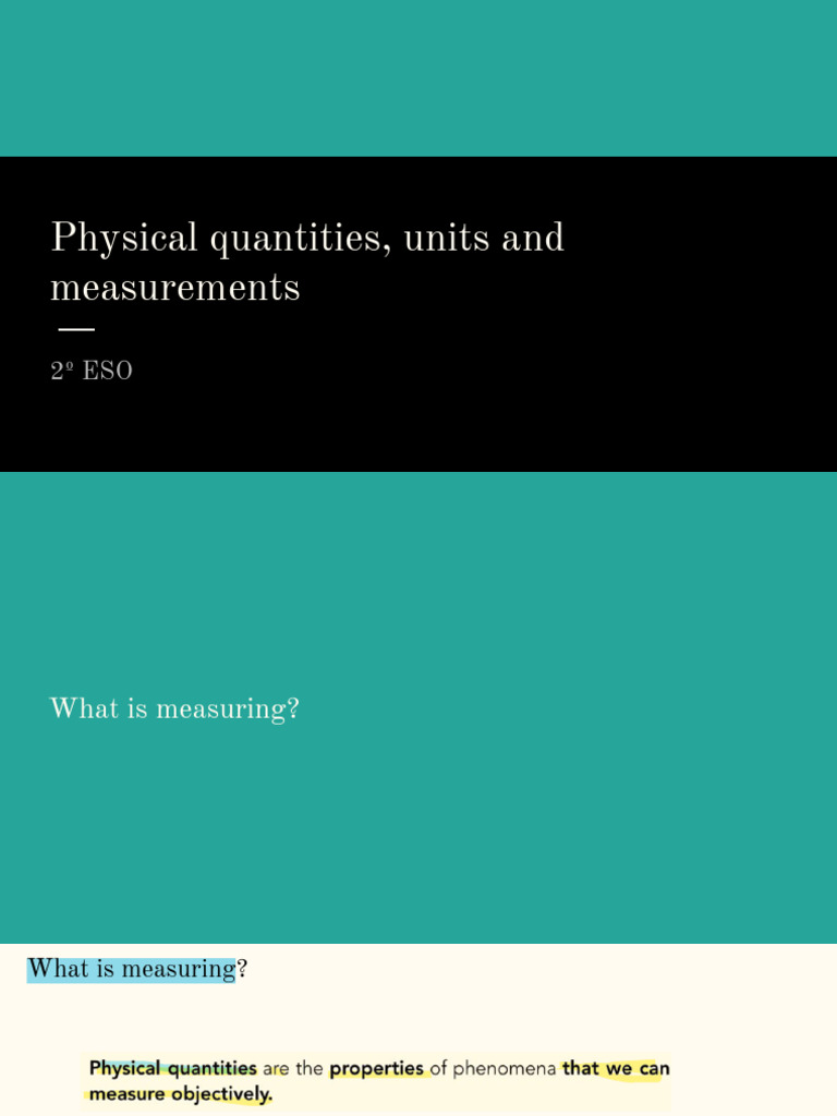 2ESO - T1.3 - Measurement - Eng - SS | PDF | Sistema Internacional de ...