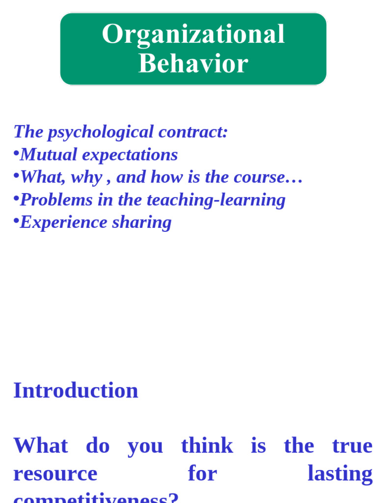 Chapter 1 Introduction 2024 I (1) | PDF | Intuition | Employee Retention