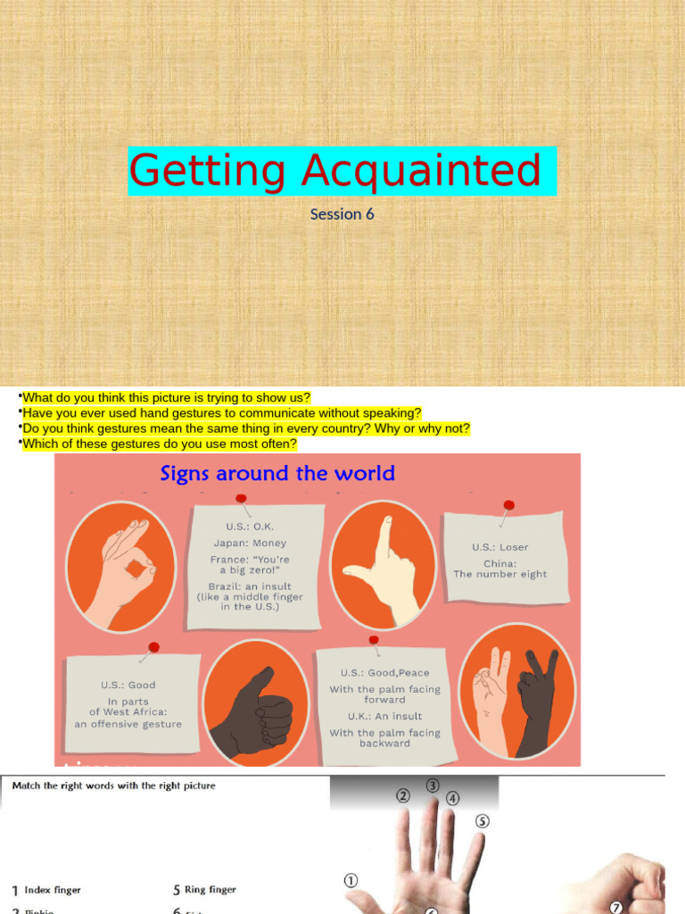 Getting Acquainted | PDF