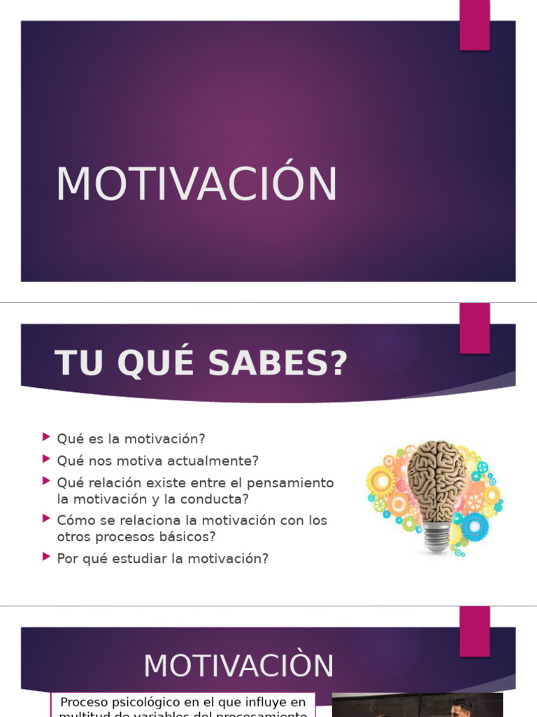 MOTIVACIÃ_N | PDF | Motivación | Motivacional