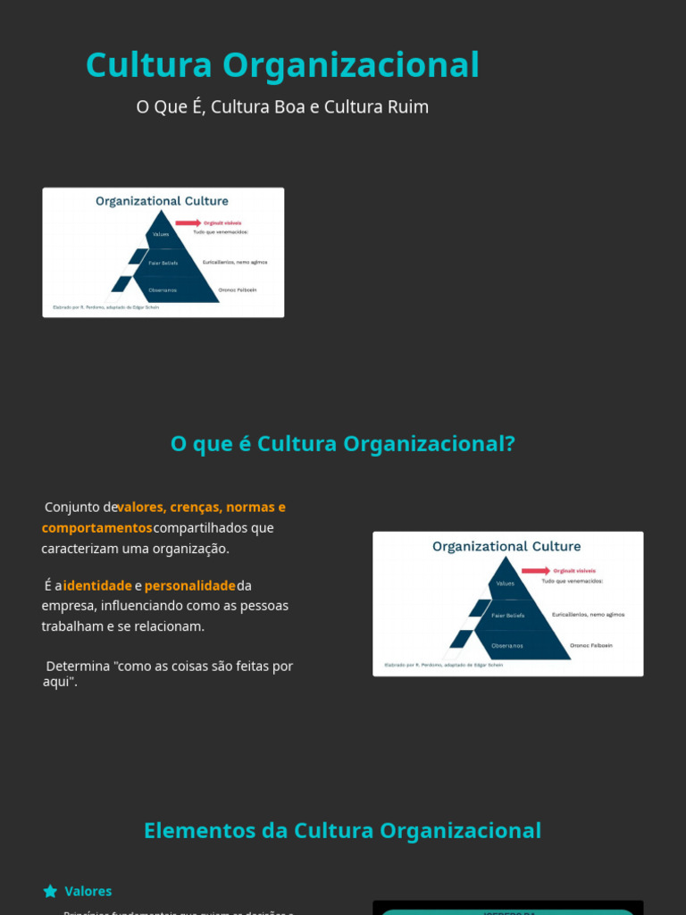 Cultura Organizacional_ O Que %C3%89, Cultura Boa e Cultura Ruim | PDF