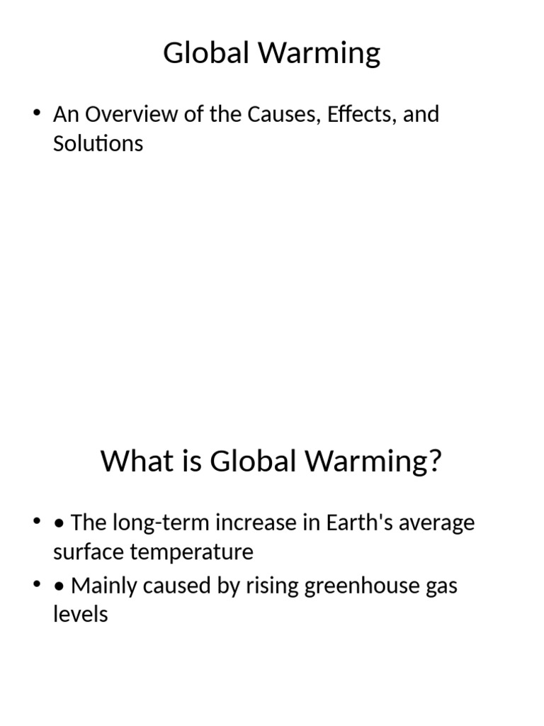 Global Warming Presentation | PDF