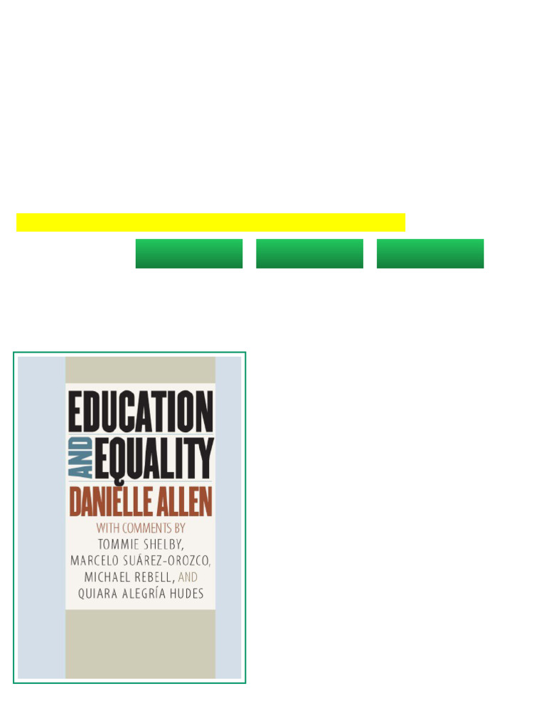 (Ebook) Education and equality by Allen, Danielle S.;Hudes, Quiara ...
