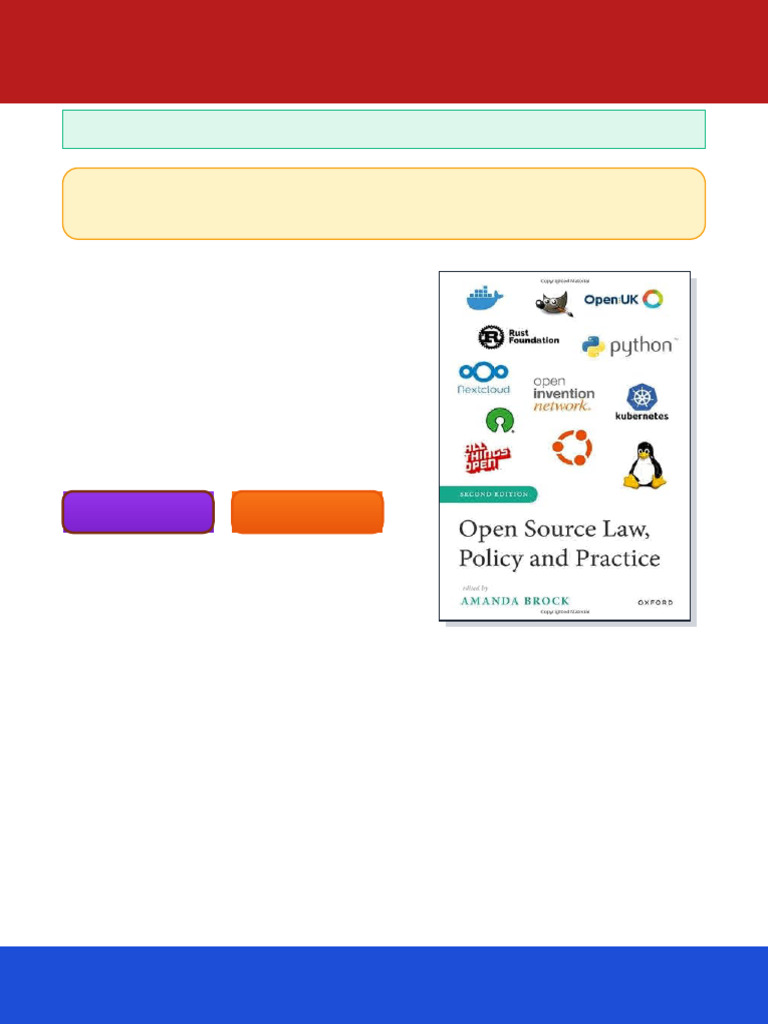 Open Source Law Policy and Practice 2nd Edition Brock Ebook Manual ...