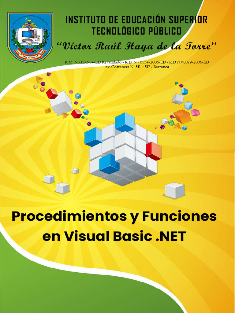 Procedimientos y Funciones en Visual Basic .NET (1) | PDF | Básico | Programación orientada a ...