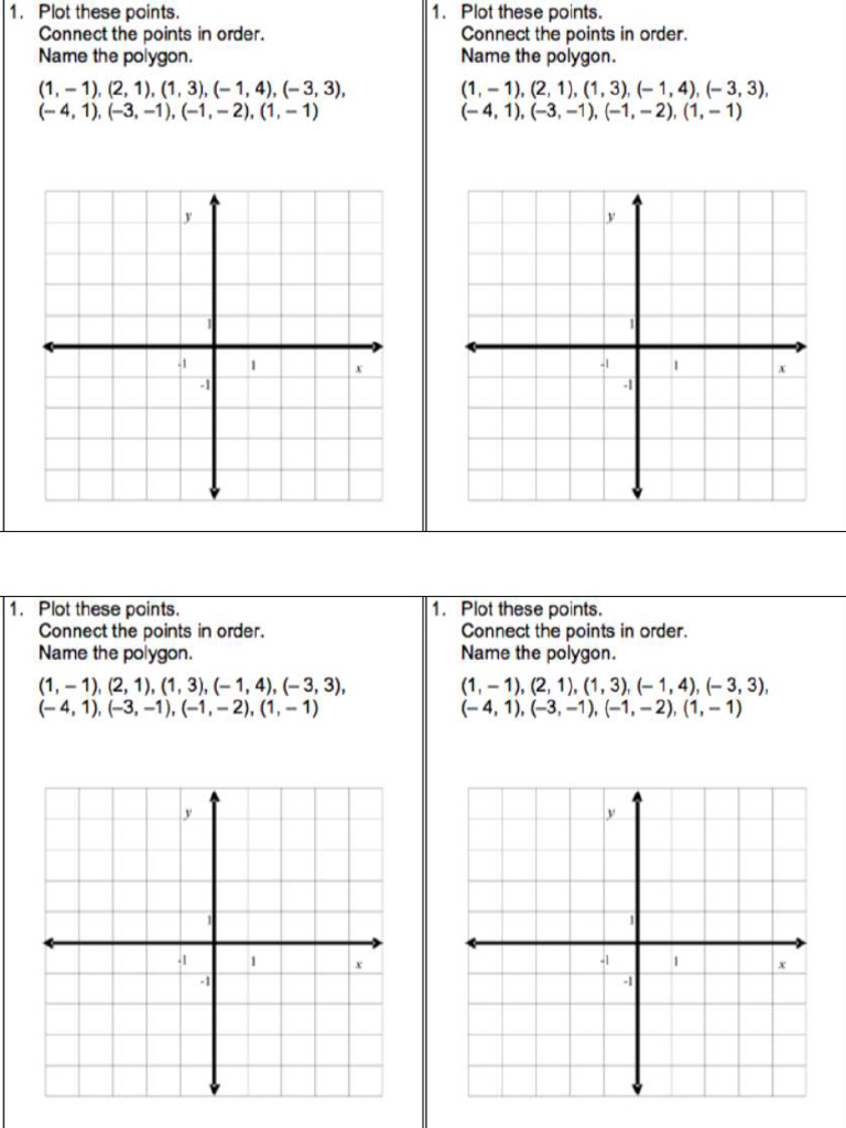 1 - Coordinate Grid Exit Ticket | PDF