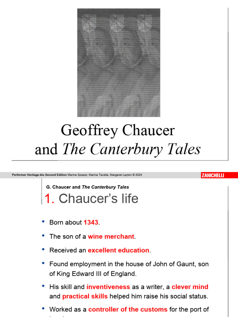 01 08 Chaucer | PDF | The Canterbury Tales | Geoffrey Chaucer