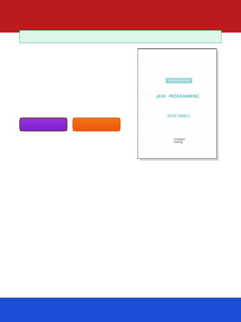 Java Programming Eigth Edition Joyce Farrell ebook with chapters ...