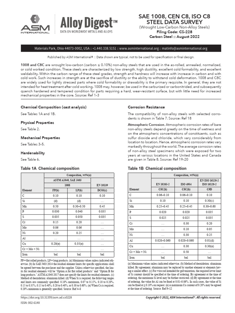 Corrosion Resistance of Low-Carbon Steels | PDF | Strength Of Materials ...