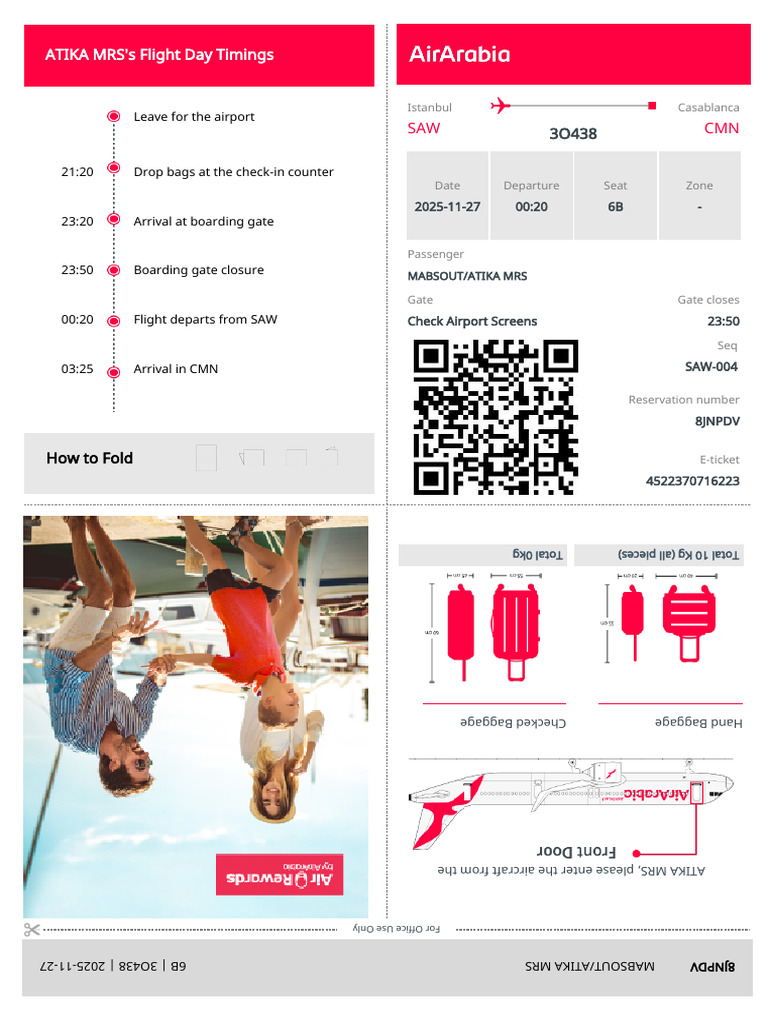 Boarding Pass Mabsout Atika Mrs SAW CMN RDHIGB | PDF