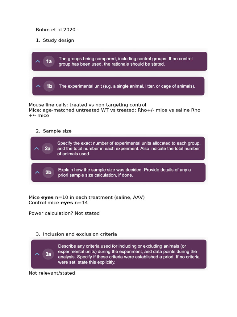 Rho+/- Mouse Study Design and Analysis | PDF