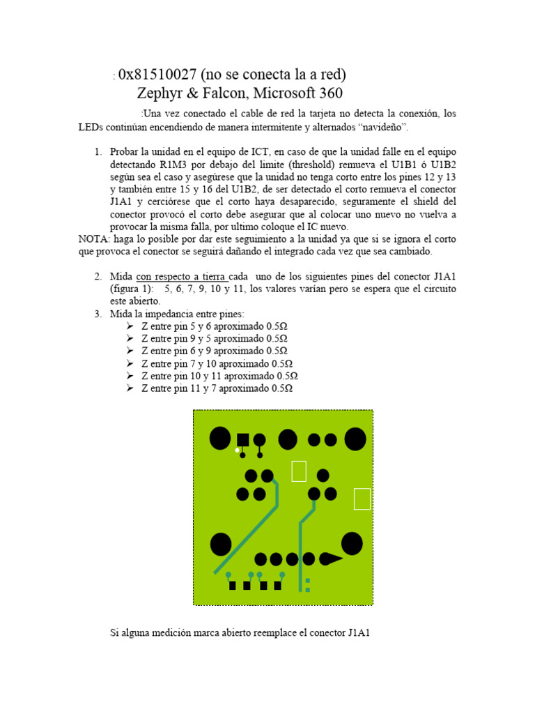 Falla 0x81510027 Fallas de RED | PDF | Conector eléctrico | Ingenieria ...