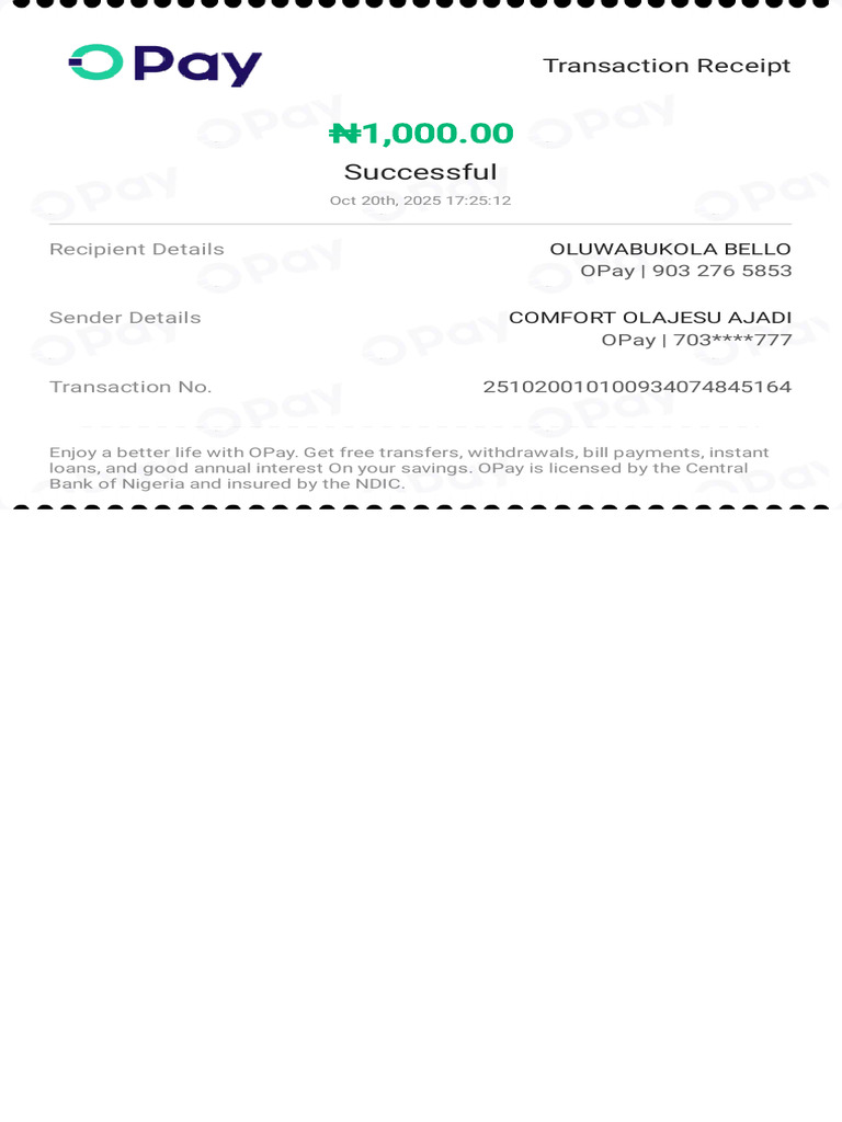 Transaction Receipt-251020010100934074845164 | PDF