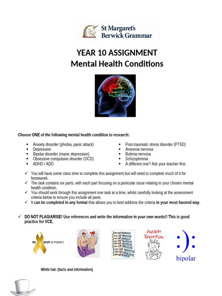 Year 10 Schizophrenia Assignment Guide | PDF | Schizophrenia | Mental ...