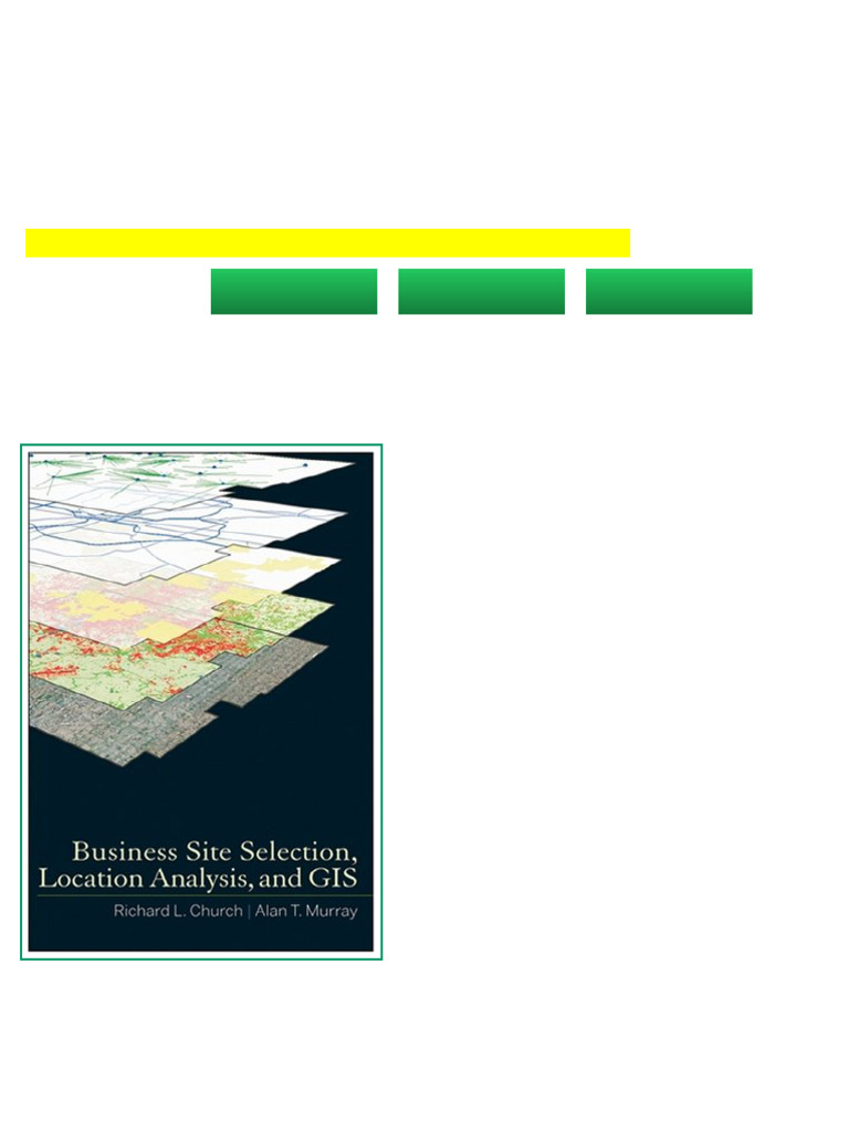 Business Site Selection Location Analysis and GIS 1st Edition Richard L ...