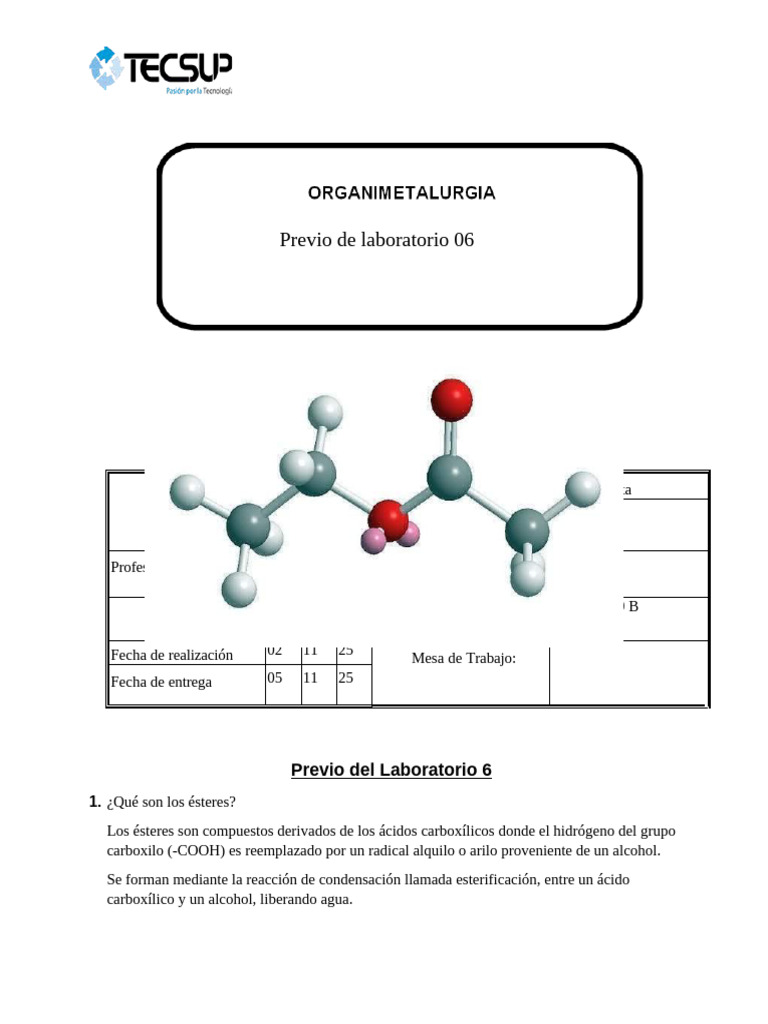 Propiedades y Usos de Ésteres Orgánicos e Inorgánicos | PDF | Ester | Ácido