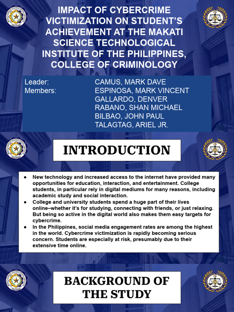 Impact of Cybercrime Victimization On Students Achievement at The ...