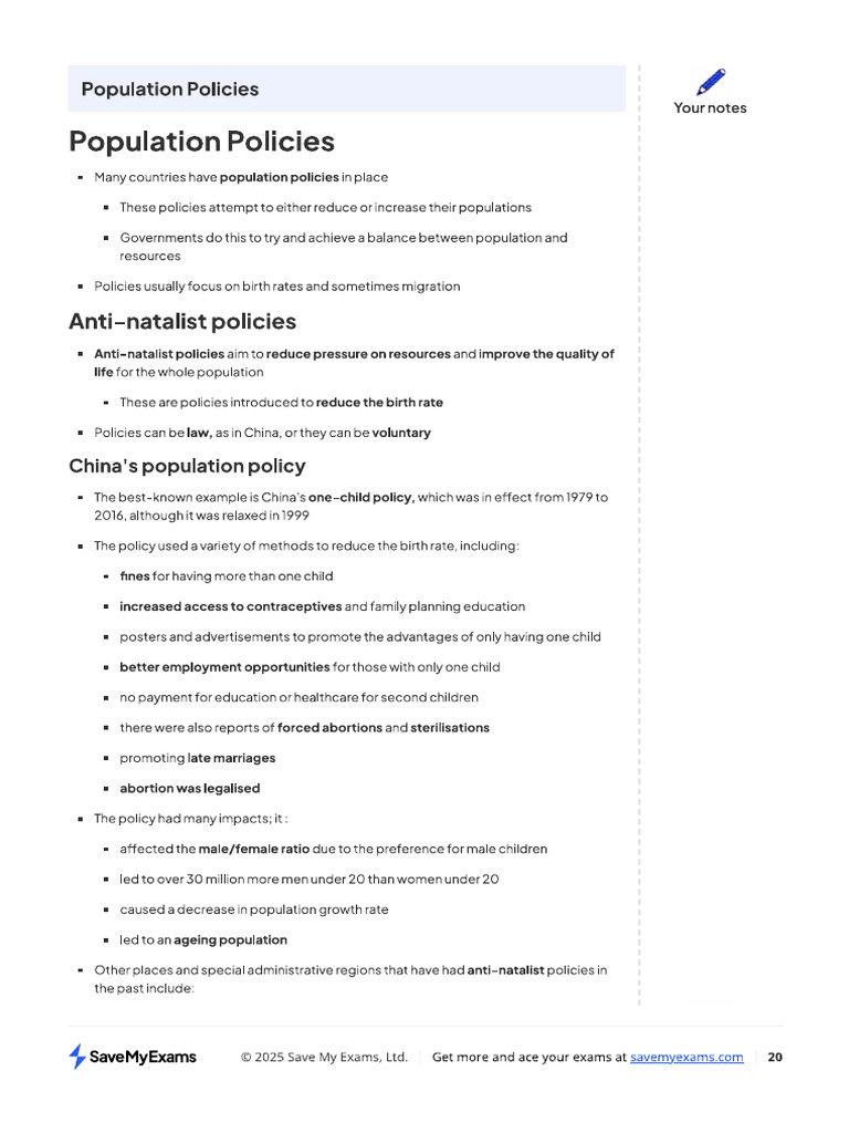 1.1.3 Population Policies (China & France) | PDF
