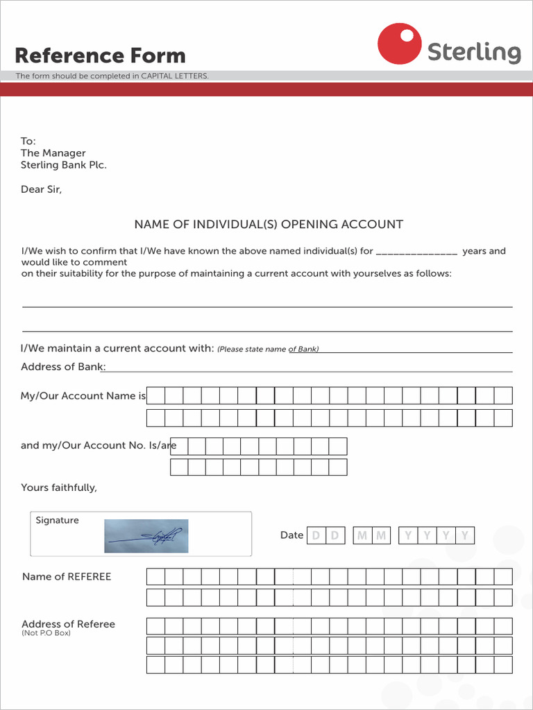 Reference Form | PDF
