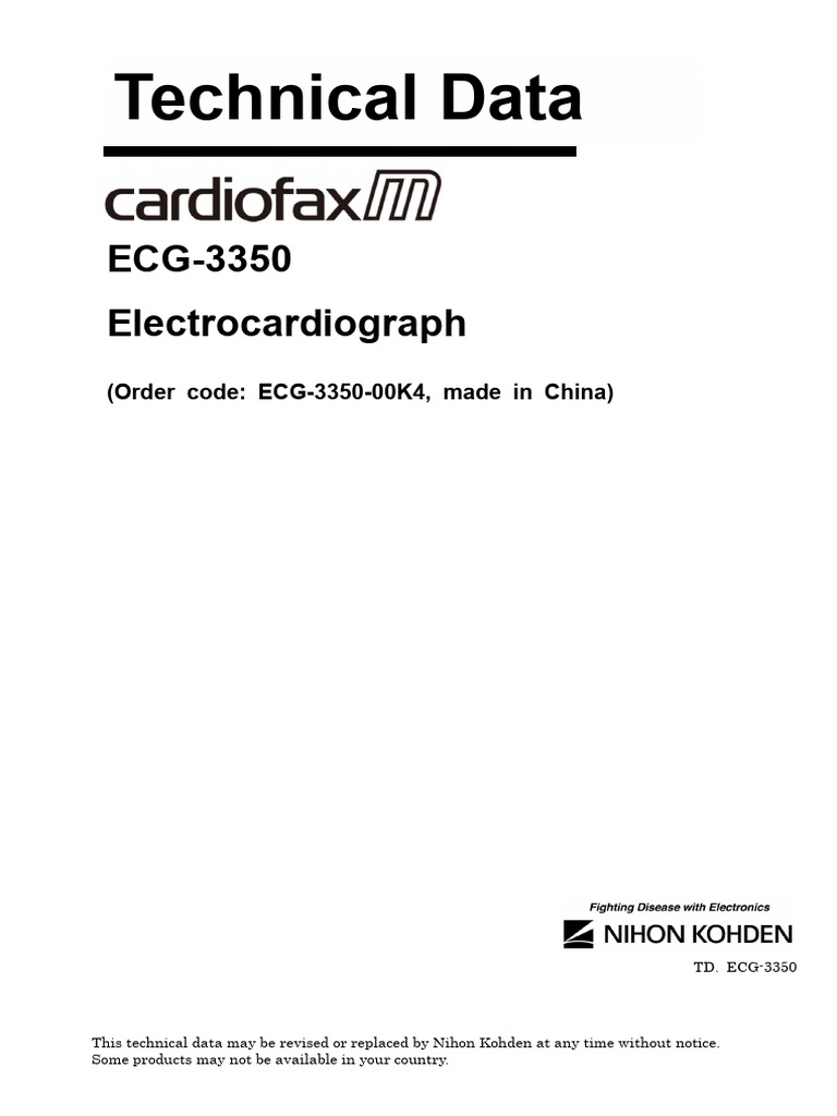 TD_ECG-3350-00K4_B | PDF | Electrocardiography | Electrical Engineering