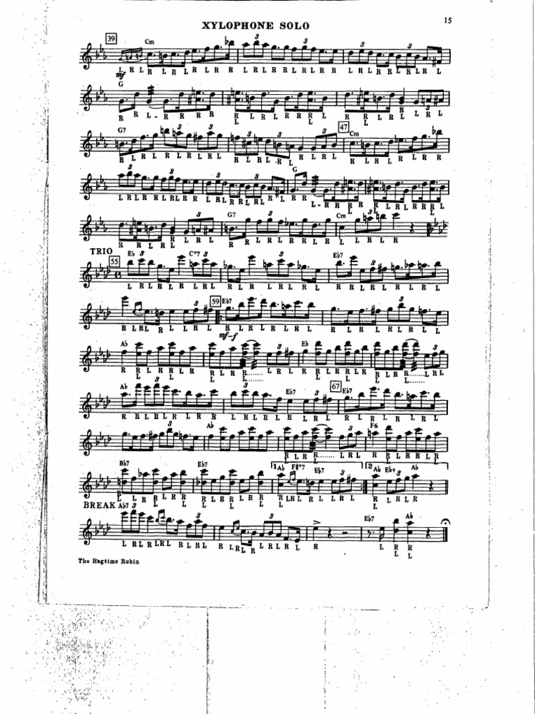 The Ragtime Robin Xylophone 2 | PDF