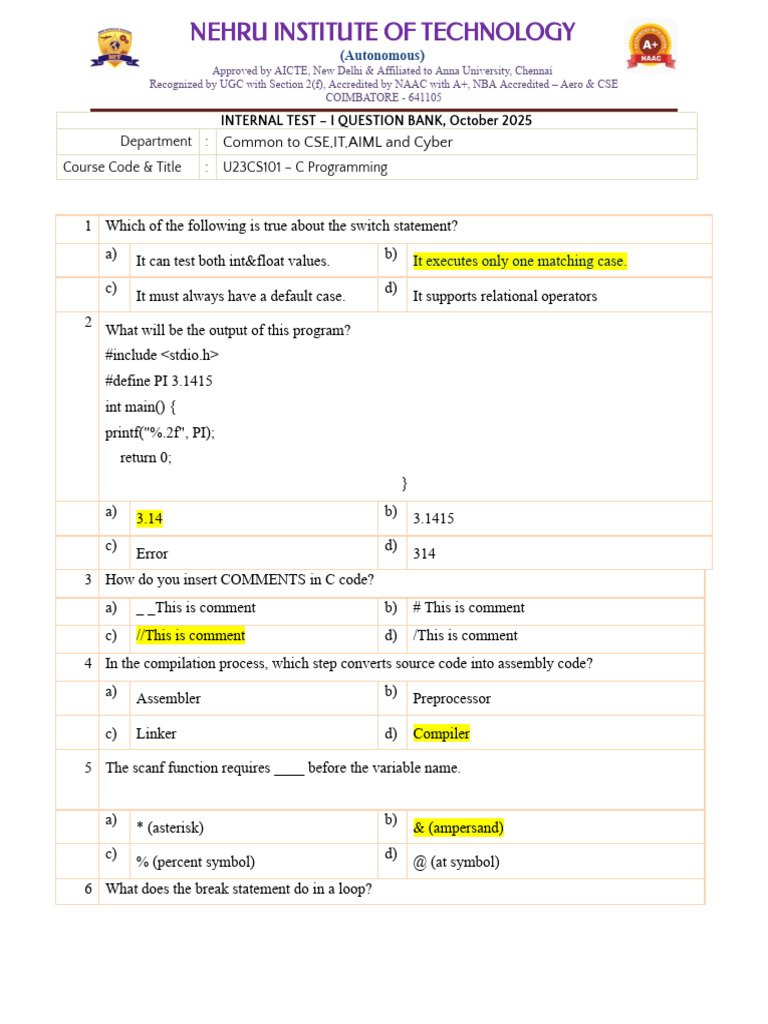 C | PDF | Computer Science | Computing