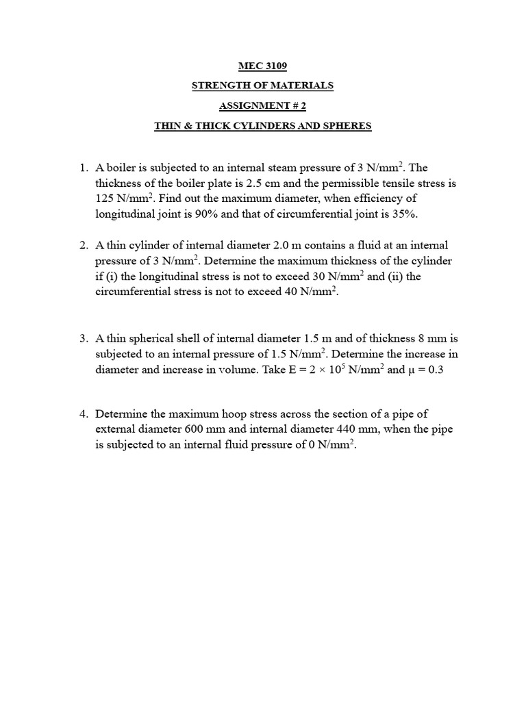 Mec 3109 Assgn 2 | PDF