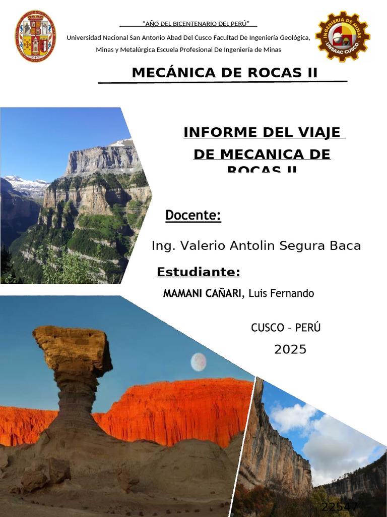 INfo de Meca 2 | PDF | Túnel | Agua subterránea