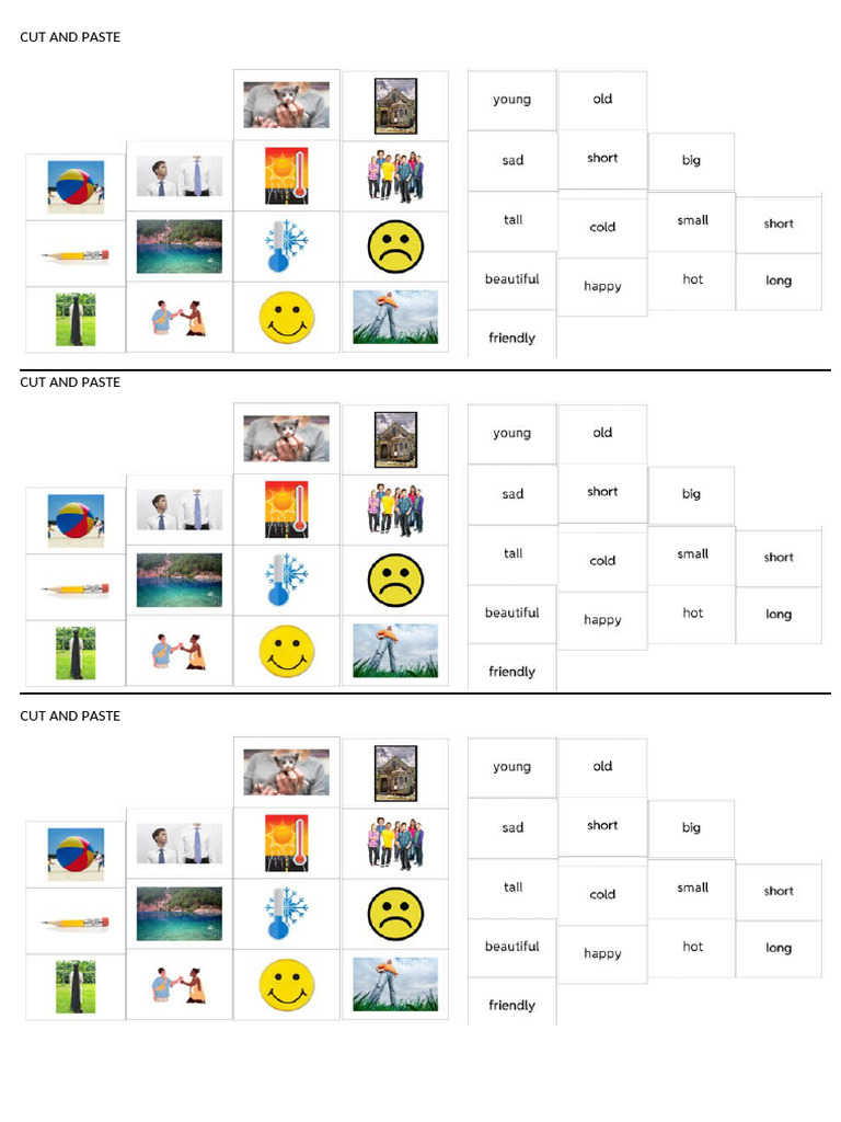 CUT and PASTE_ Adejectives for Comparatives | PDF