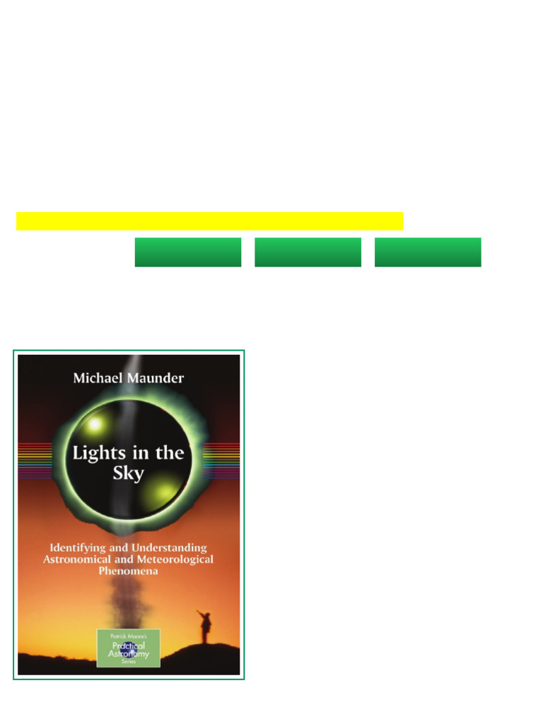 (Ebook) Lights in the Sky: Identifying and Understanding Astronomical ...