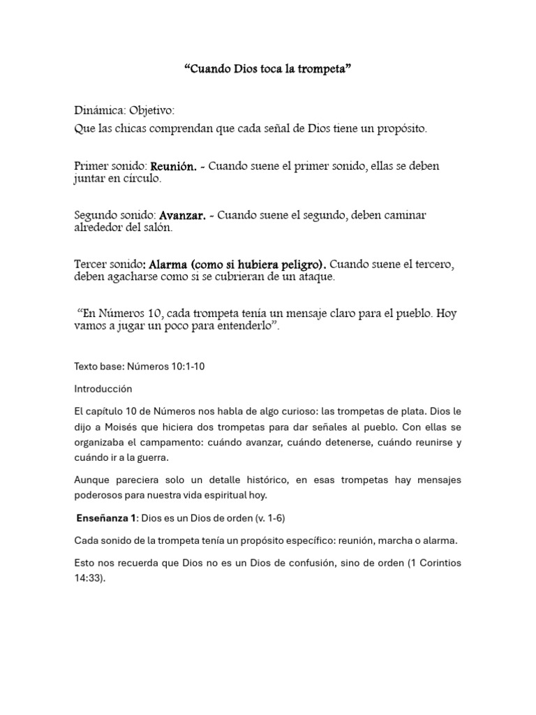 Cuando Dios Toca La Trompeta | PDF | Oración | Dios