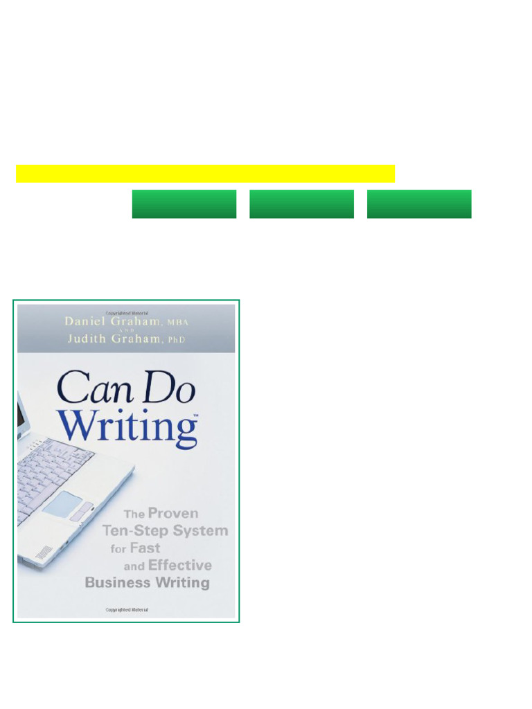 Can Do Writing The Proven Ten Step System for Fast and Effective ...