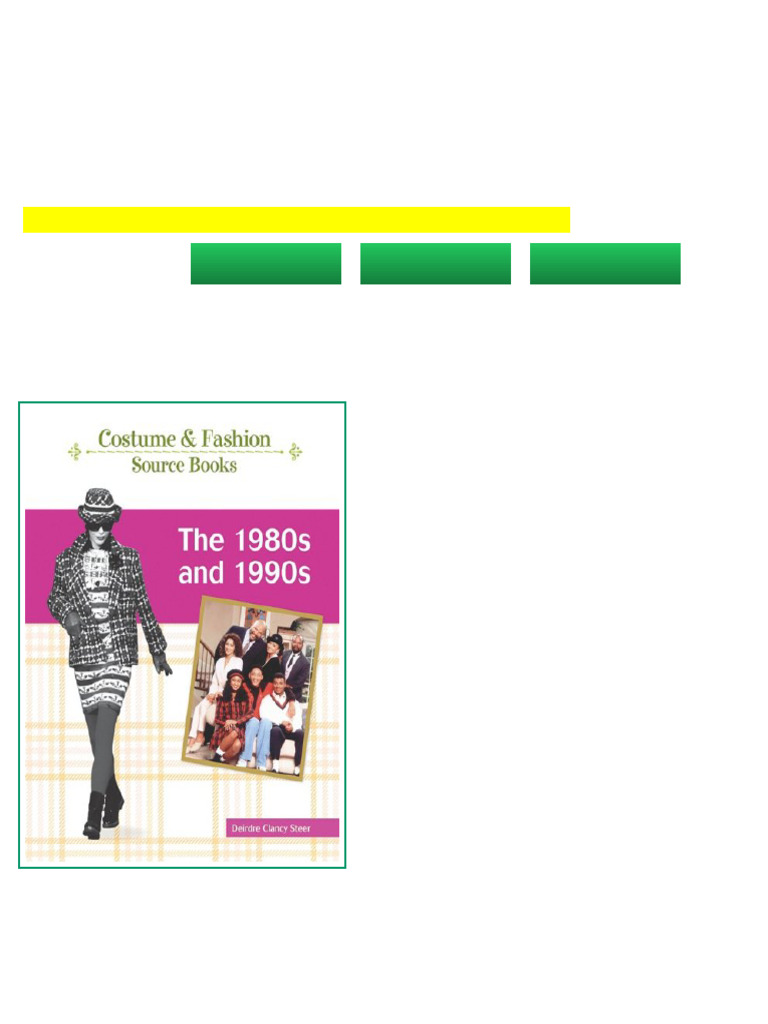 The 1980s and 1990s Costume and Fashion Source Books 1st Edition ...
