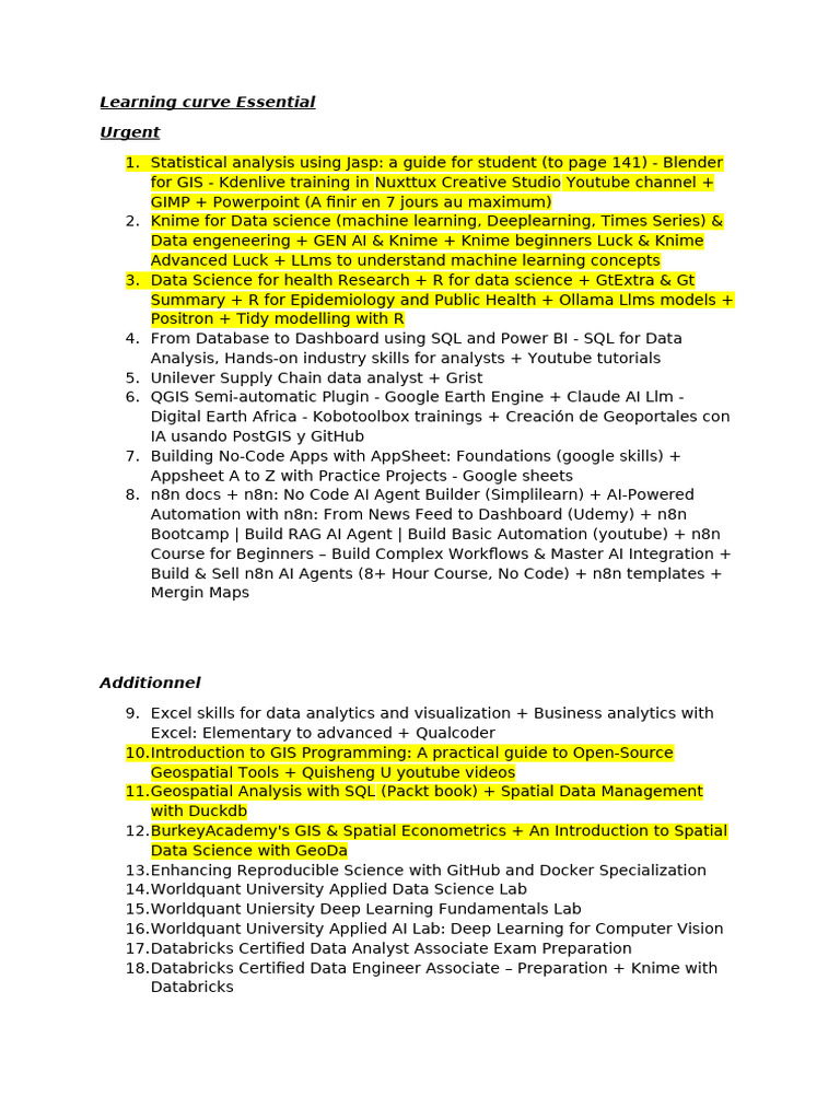 My Learning Plan | PDF