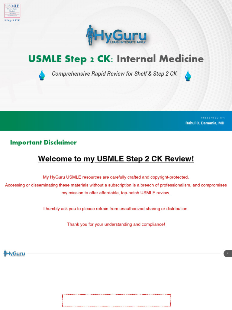 USMLE Step 2 CK Internal Medicine Review | PDF | Chronic Obstructive ...