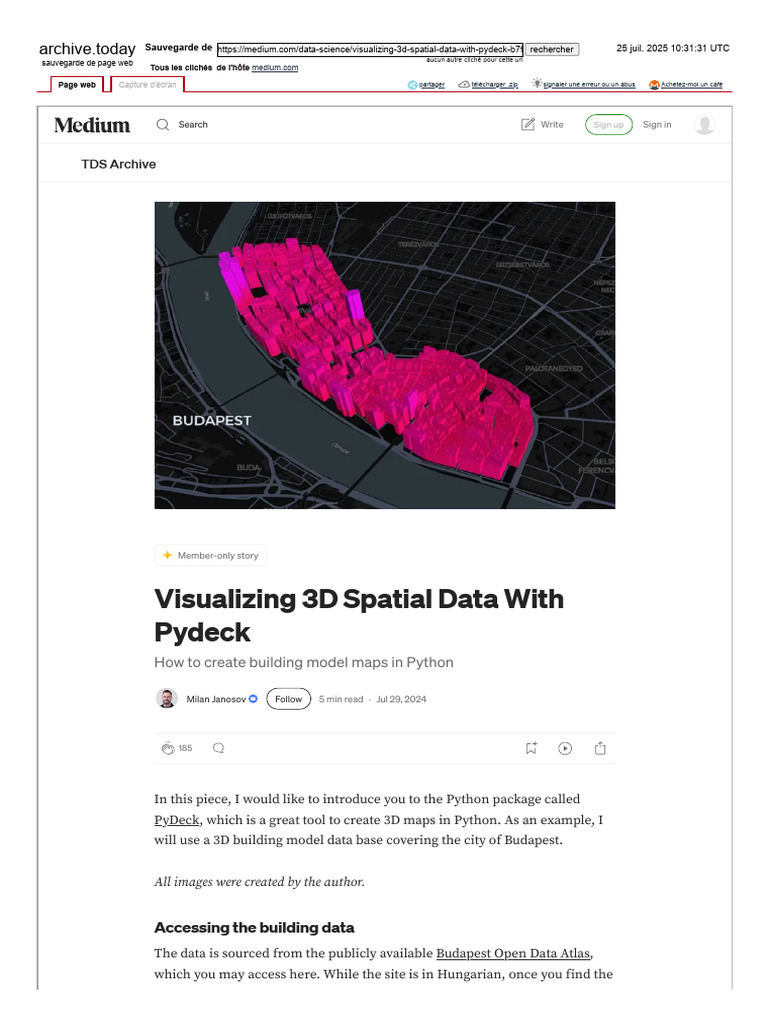 Visualizing 3D Spatial Data With Pydeck | PDF | Geographic Information System | Information ...