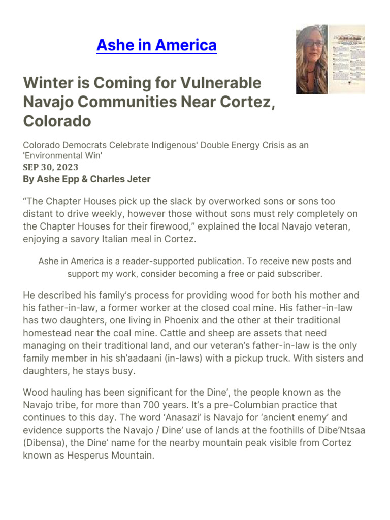 Ashe in America - Winter Is Coming For Vulnerable Navajo Communities ...