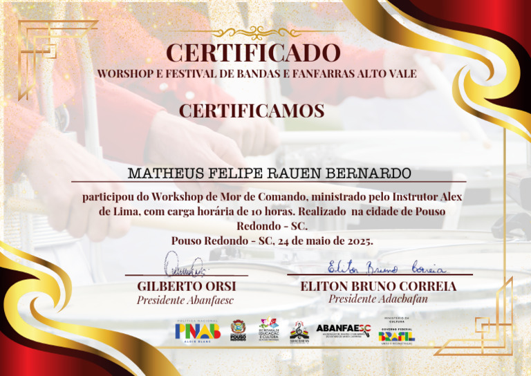 Certificado Mor de Comando | PDF