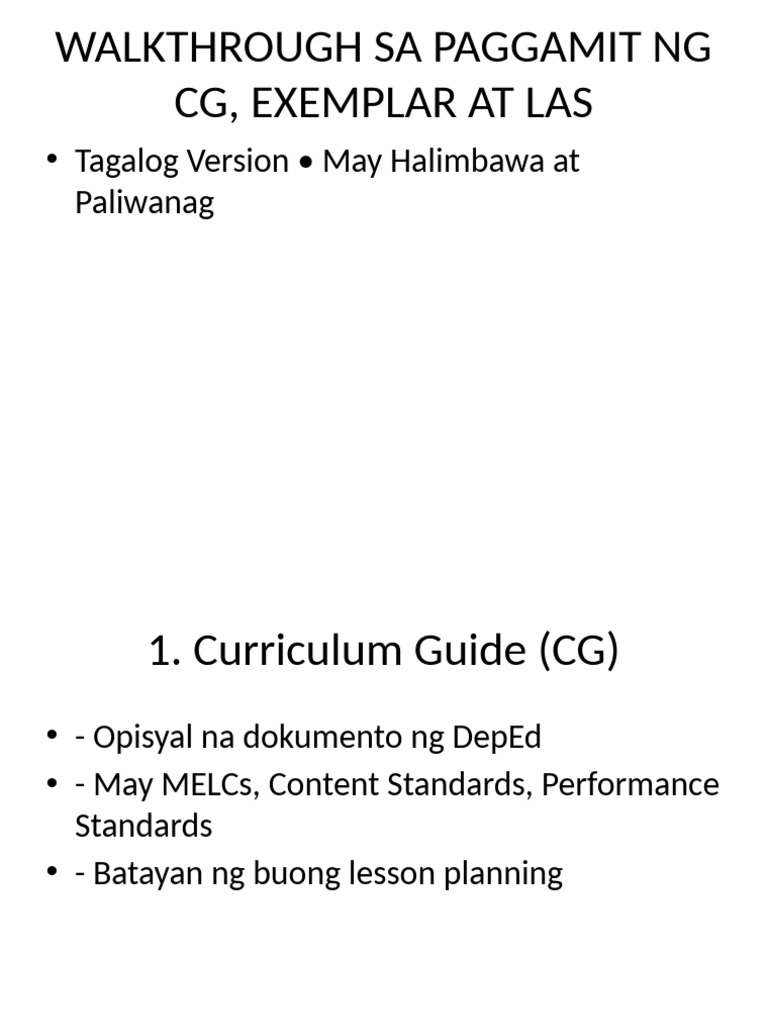 INSET Taglish Walkthrough Tag PPT With Examples | PDF