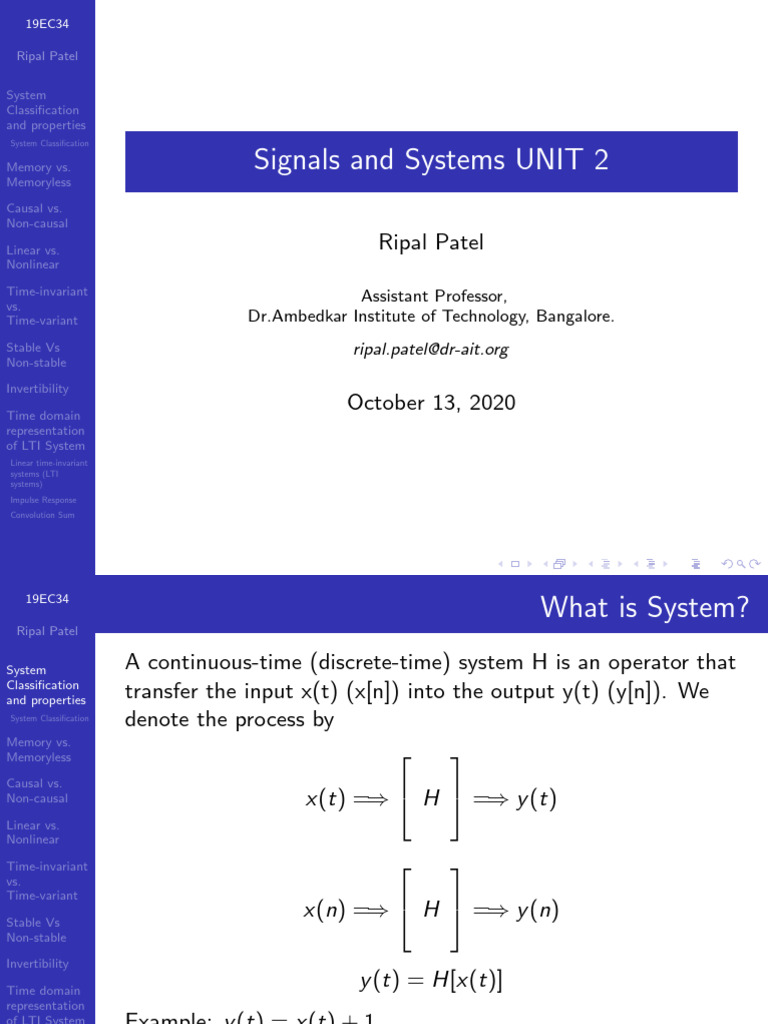 Ejemplos de Propiedades Basicas de Sistemas | PDF | Applied Mathematics | Digital Signal Processing