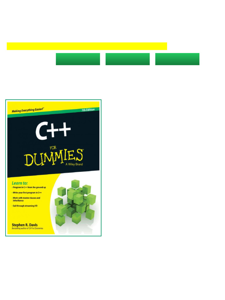 C For Dummies 7ed. Edition Stephen R. Davis available instanly | PDF