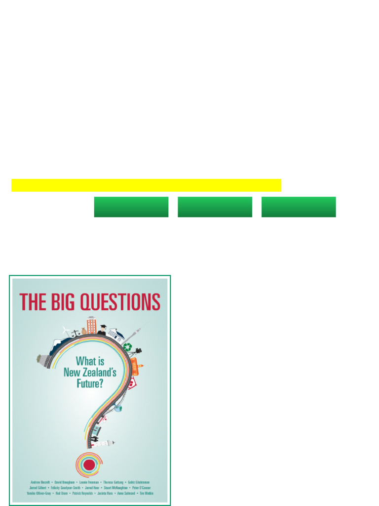 (Ebook) The Big Questions: What is New Zealand’s Future? by Dame Anne ...