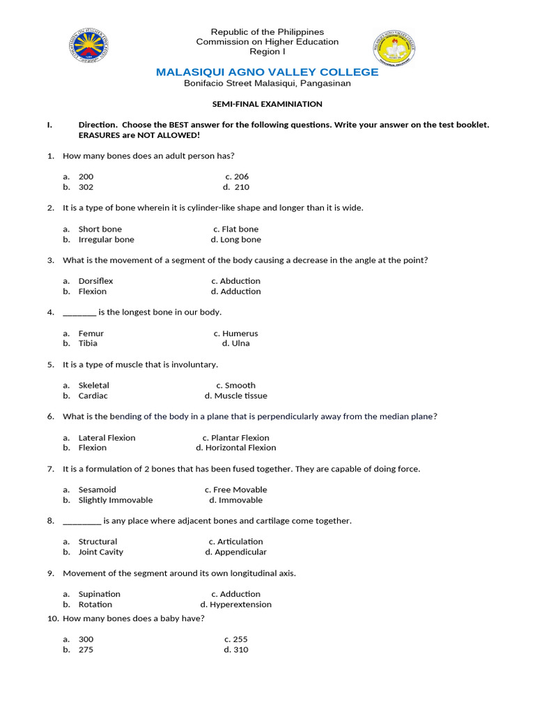 Pathfit 1 Semi Final Exam | PDF | Anatomical Terms Of Motion ...