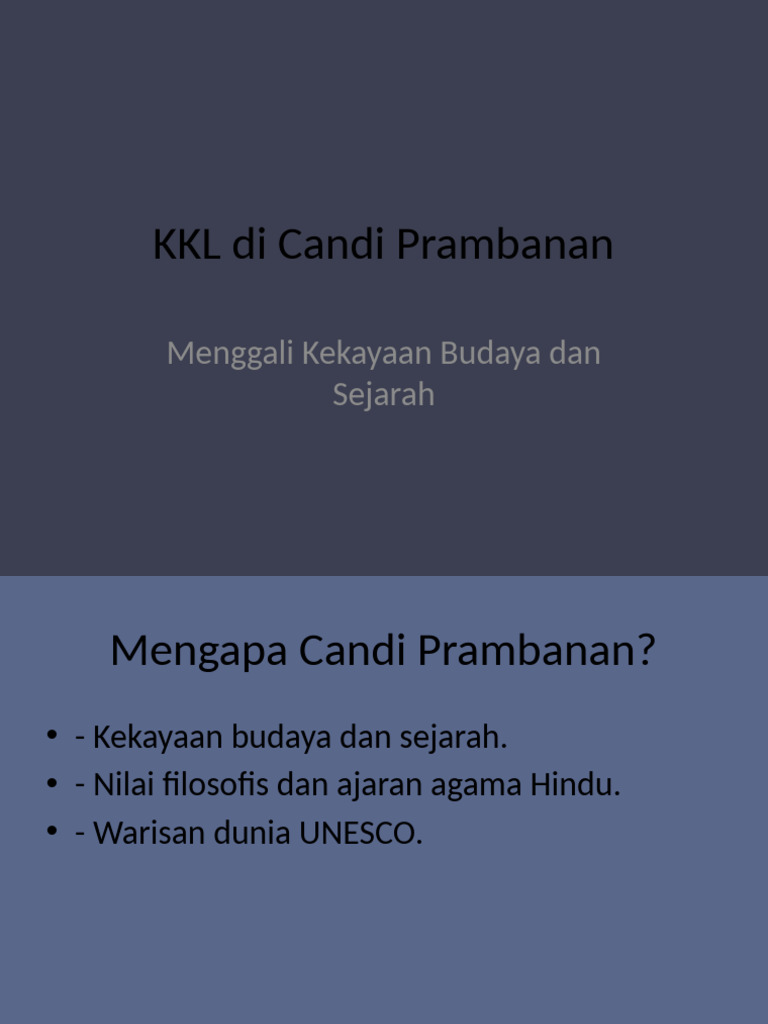 KKL Candi Prambanan Esthetic | PDF